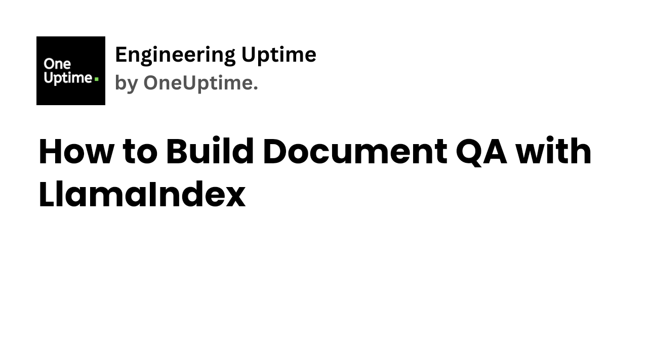 How to Build Document QA with LlamaIndex
