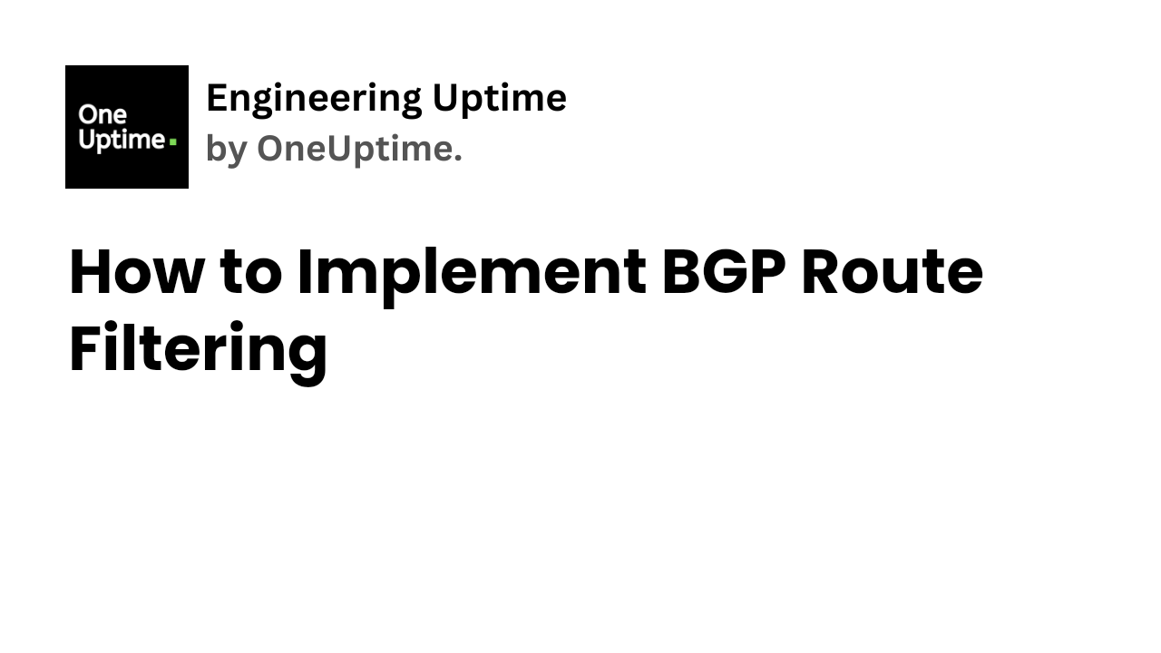 How to Implement BGP Route Filtering