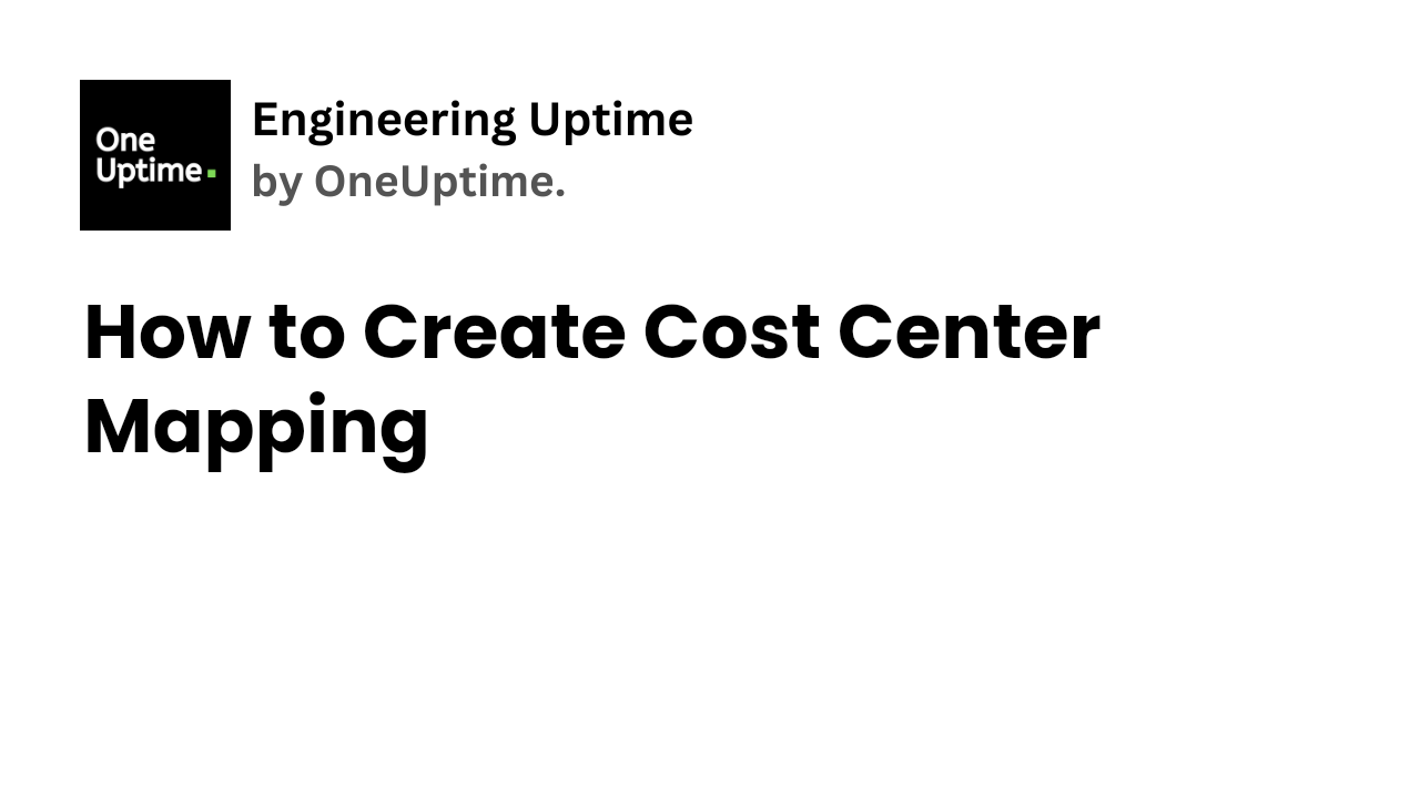How to Create Cost Center Mapping