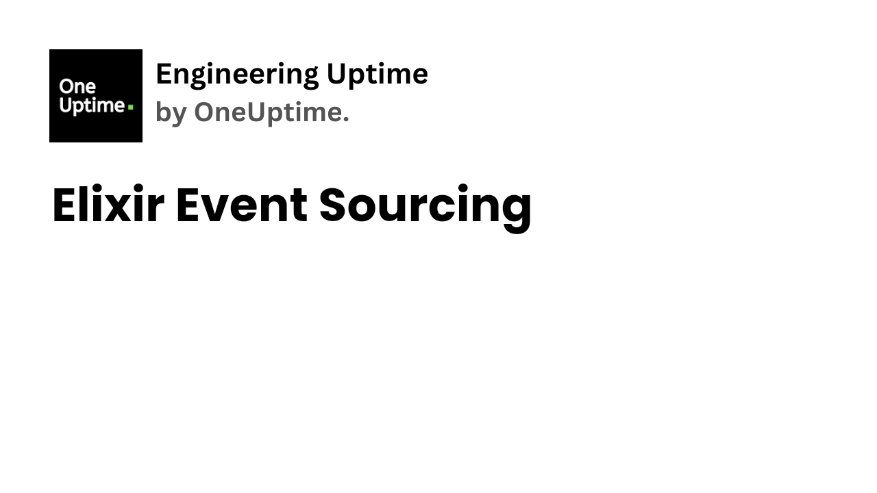 Elixir Event Sourcing
