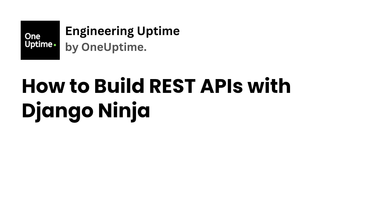 How to Build REST APIs with Django Ninja
