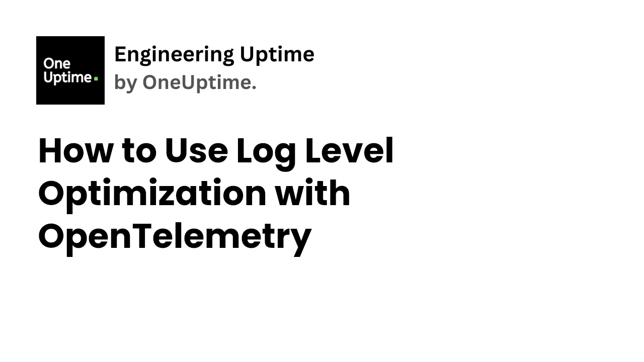 How to Implement Log Level Optimization (DEBUG in Dev, ERROR in Prod ...