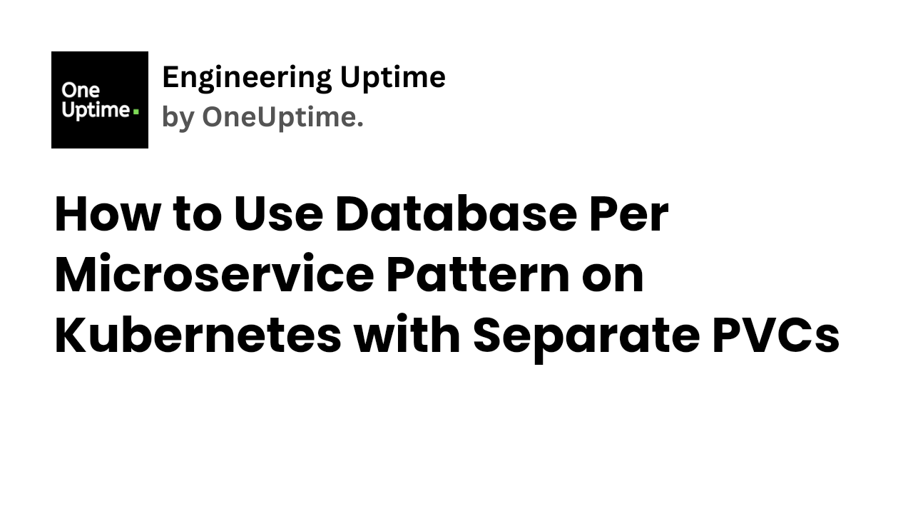 How to Implement Database Per Microservice Pattern on Kubernetes with ...
