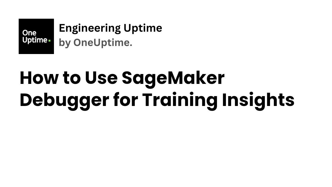 How to Use SageMaker Debugger for Training Insights