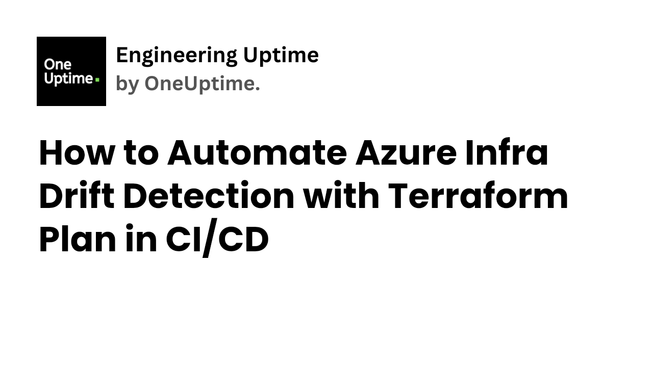 How to Automate Azure Infra Drift Detection with Terraform Plan in CI/CD