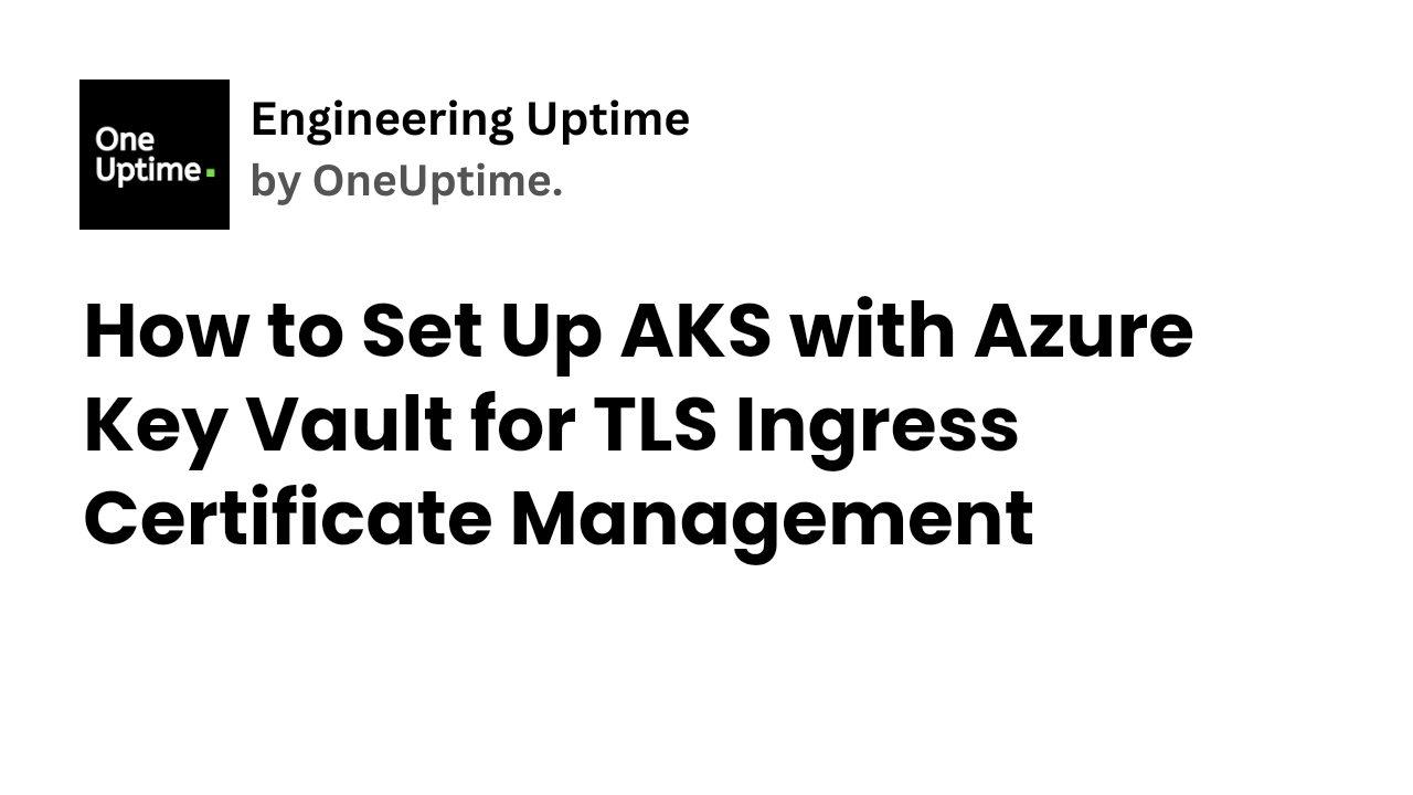 How to Set Up AKS with Azure Key Vault for TLS Ingress Certificate ...