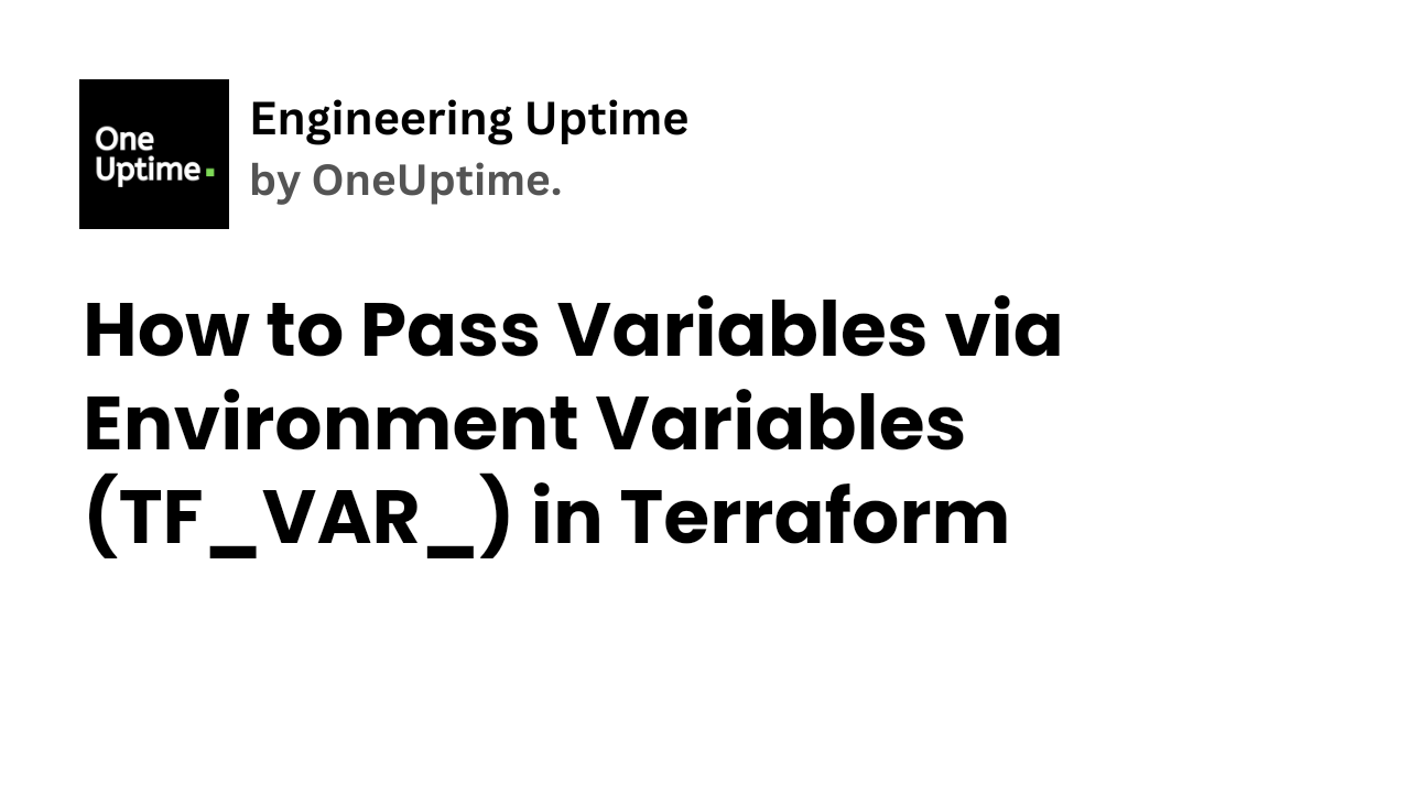 How to Pass Variables via Environment Variables (TF_VAR_) in Terraform