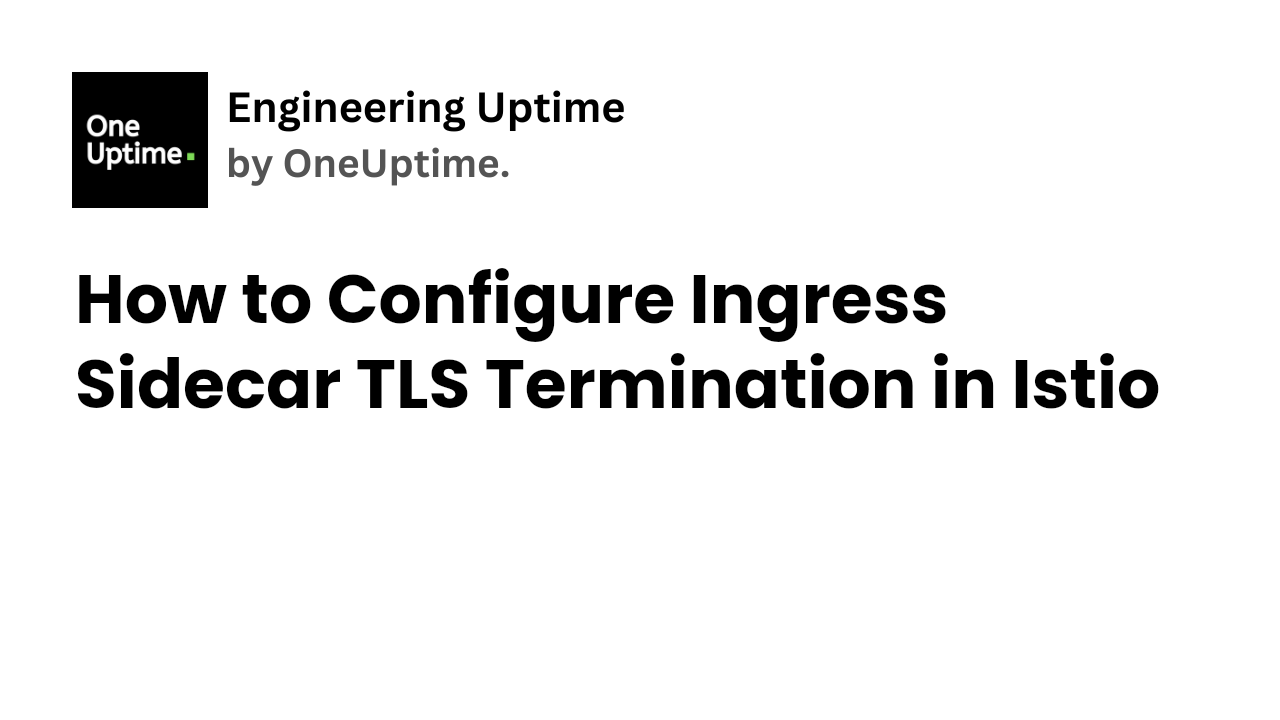 How to Configure Ingress Sidecar TLS Termination in Istio