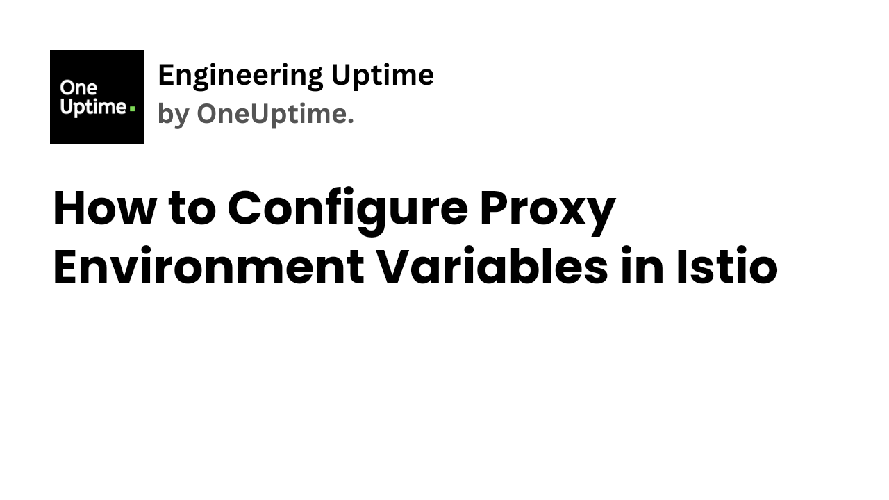 How to Configure Proxy Environment Variables in Istio