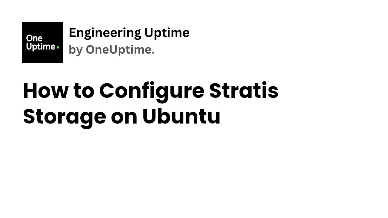 How to Configure Stratis Storage on Ubuntu