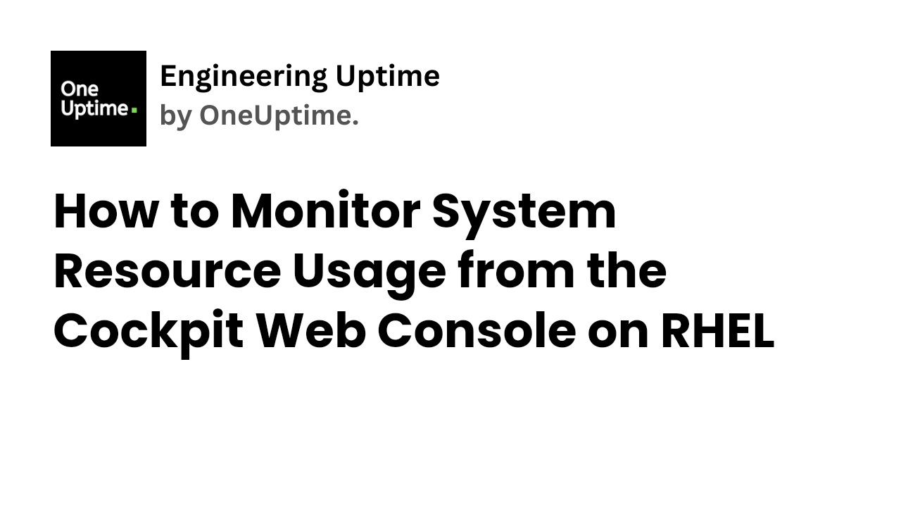 How to Monitor System Resource Usage from the Cockpit Web Console on RHEL