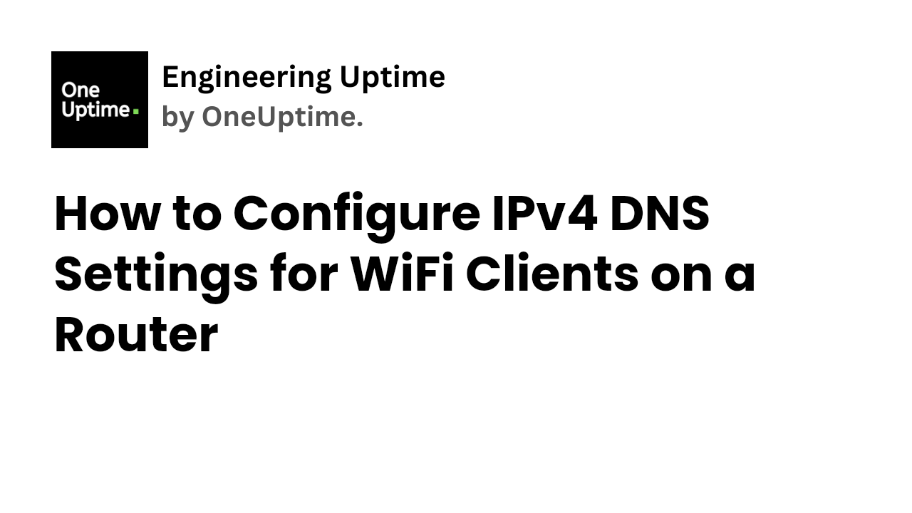 How to Configure IPv4 DNS Settings for WiFi Clients on a Router