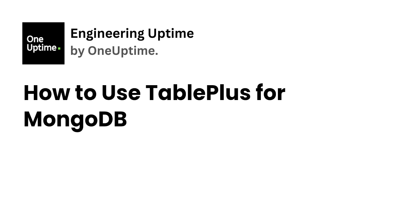 How to Use TablePlus for MongoDB