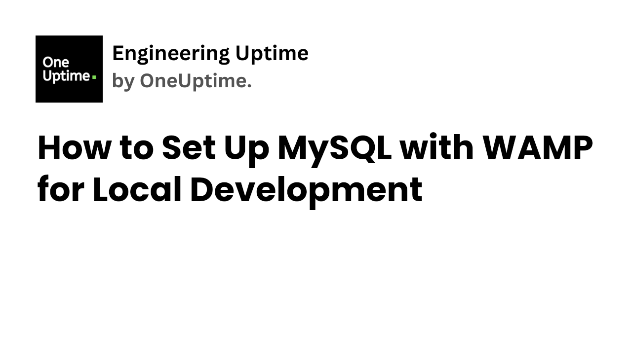 How to Set Up MySQL with WAMP for Local Development